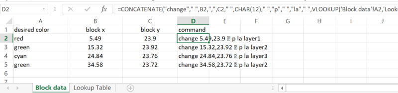 Change Color by Excel Data? - The CUI, Hatches, Linetypes, Scripts ...