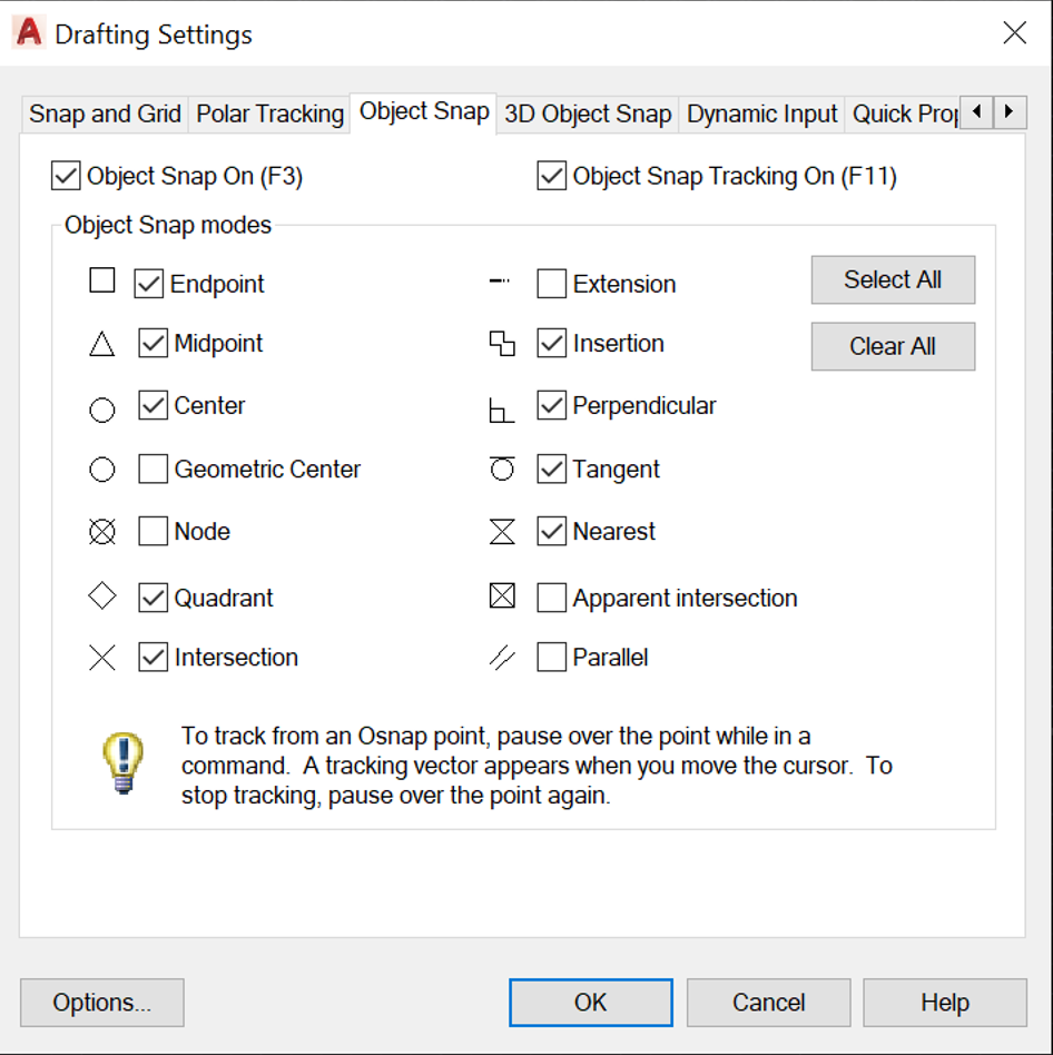 Help Please Reset OSNAP AutoLISP Visual LISP DCL AutoCAD Forums