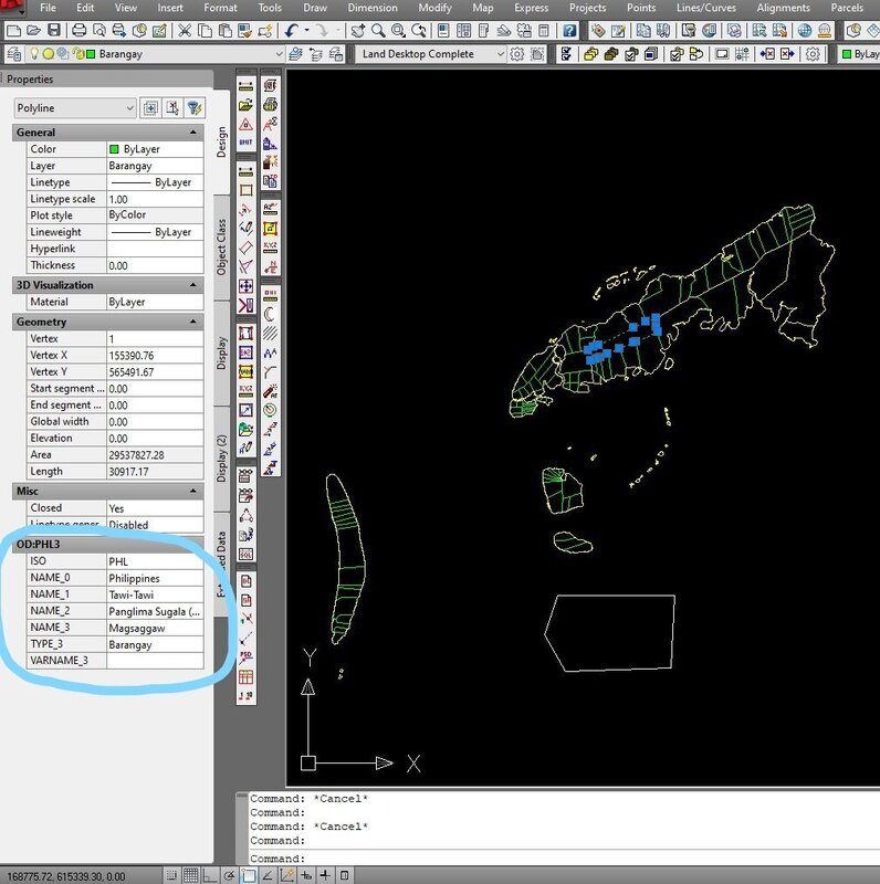 Entity Data In The Properties Sidebar Autocad 2d Drafting Object Properties And Interface