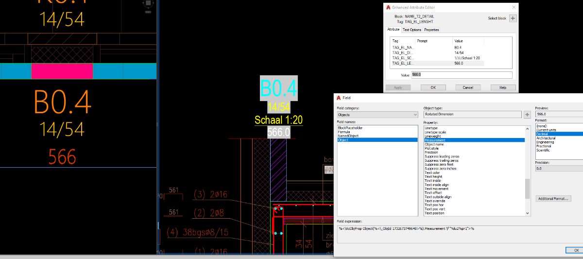 Match measurement to field - AutoLISP, Visual LISP & DCL - AutoCAD Forums