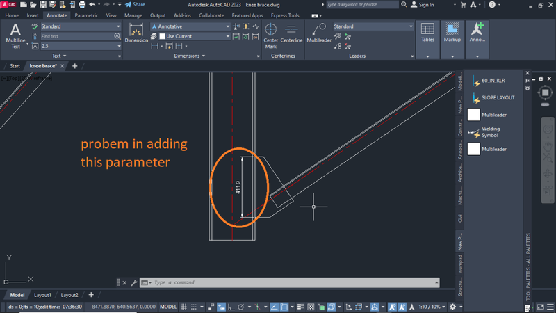 autocad dynamic block with constraints - knee brace gusset plate - AutoCAD Drawing Management ...